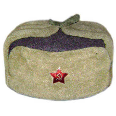 Old authentic Soviet Ushanka winter hat Red Army hat WWII type - WW2