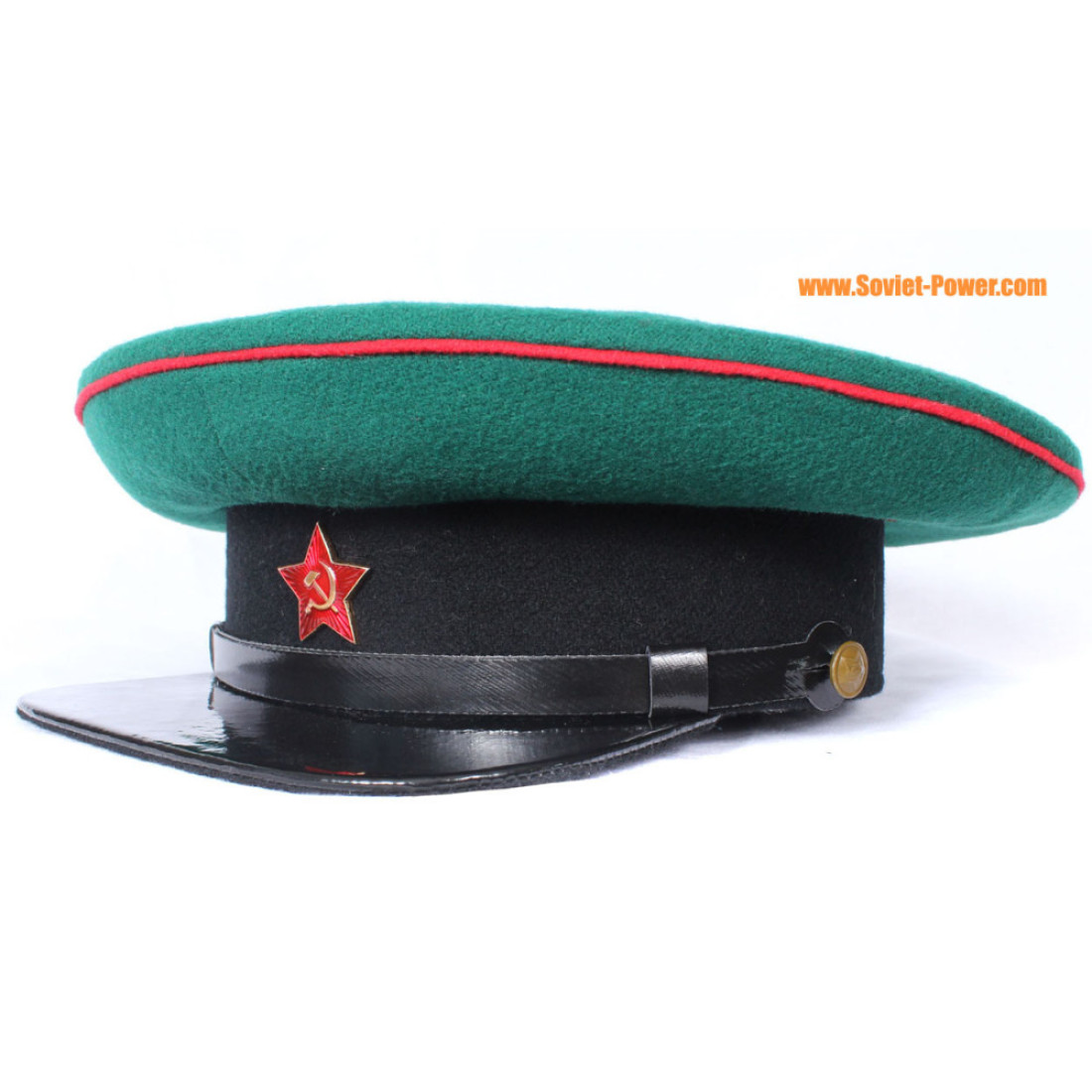 USSR NKVD Border Troops Officers Green visor hat - NKVD M14
