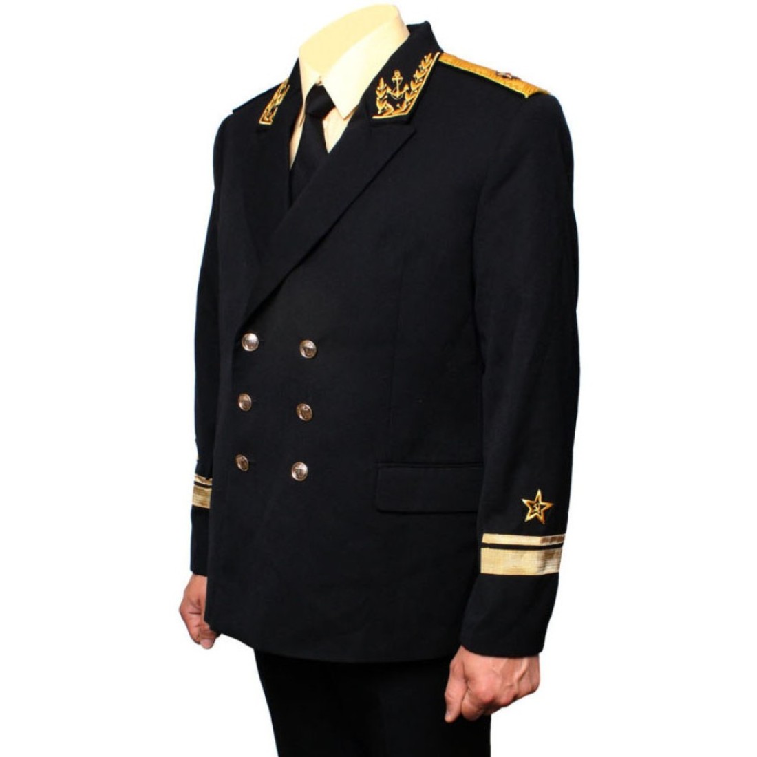 Soviet Navy Fleet ADMIRAL Embroidery black uniform kit - Soviet Power