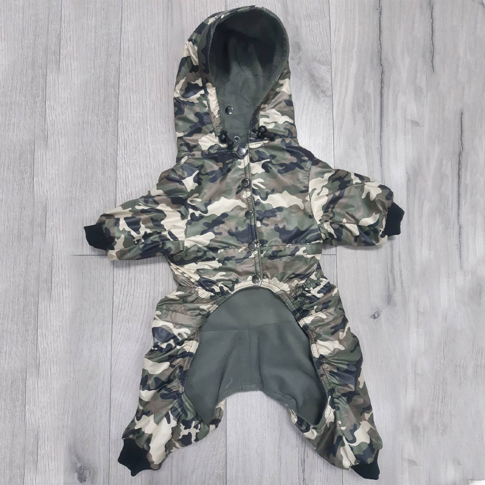 Winter fleece dog suit Tactical pet clothing Military camouflage dog ...