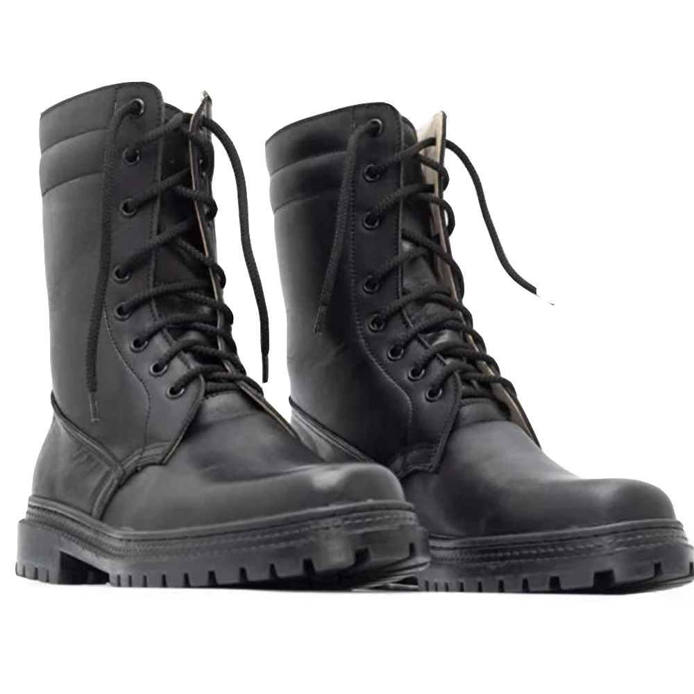 Ukrainian army boots Tactical leather boots winter high boots Black ...
