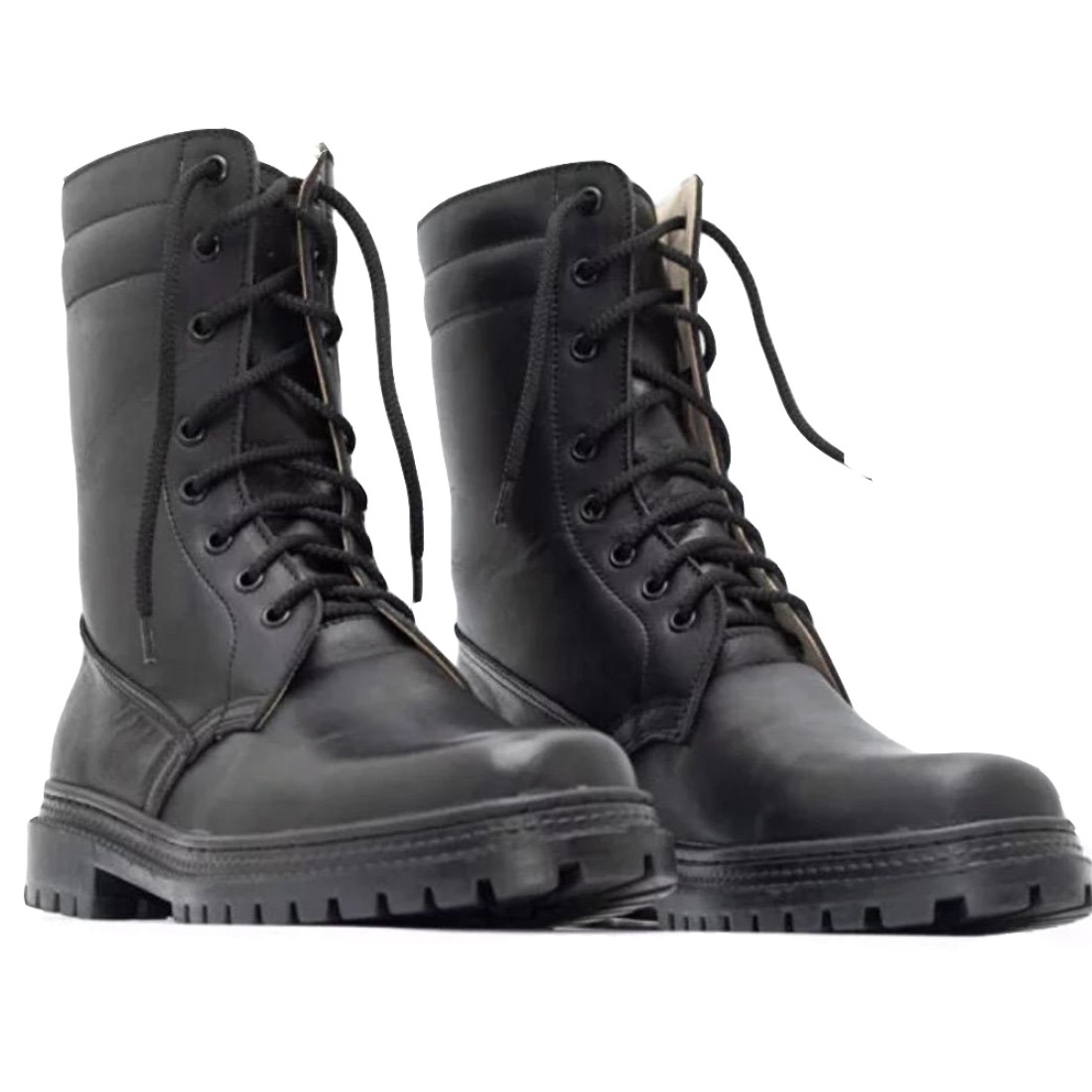 Ukrainian army boots Tactical leather boots winter high boots Black ...