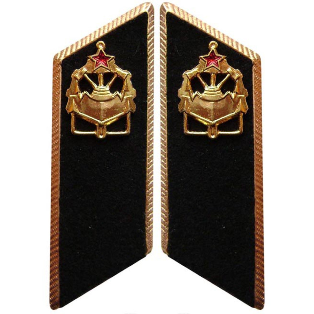Soviet Army Engineer troops USSR parade collar tabs - Soviet Power