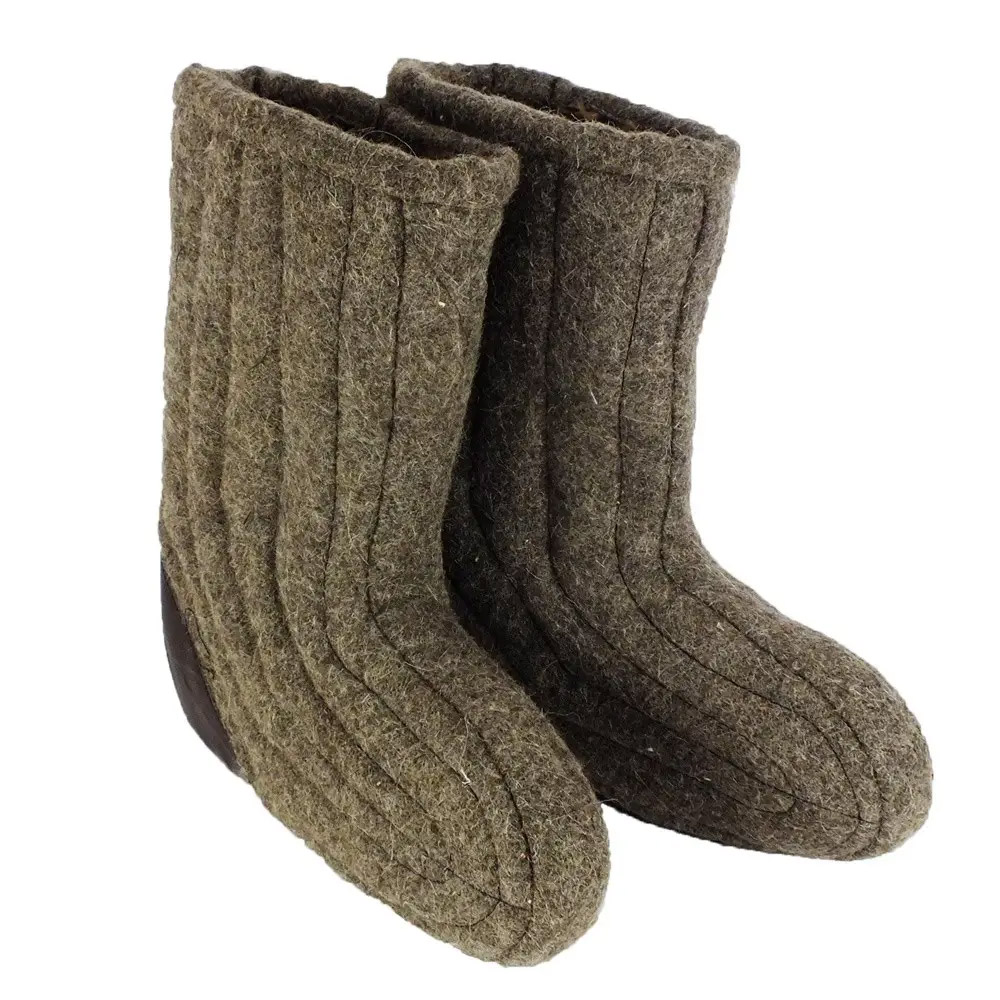 Soviet Army Overcoat Felt Boots (Burki), USSR Grey Wool Military ...