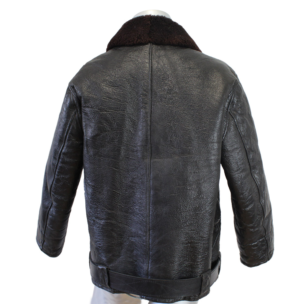 Soviet Union Genuine Leather warm tank Officers Military Black Winter ...