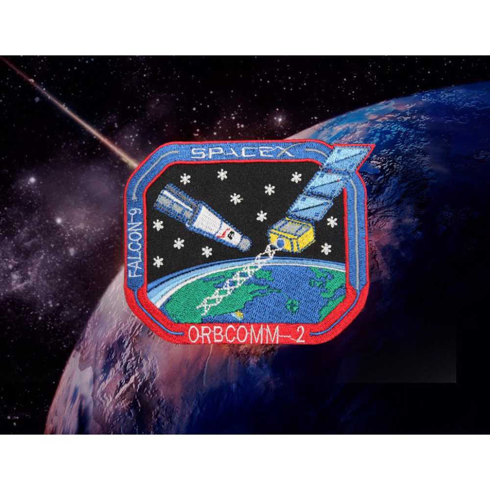SpaceX Orbcomm 2 Falcon Space Flight Elon Musk Embroidered Sleeve patch