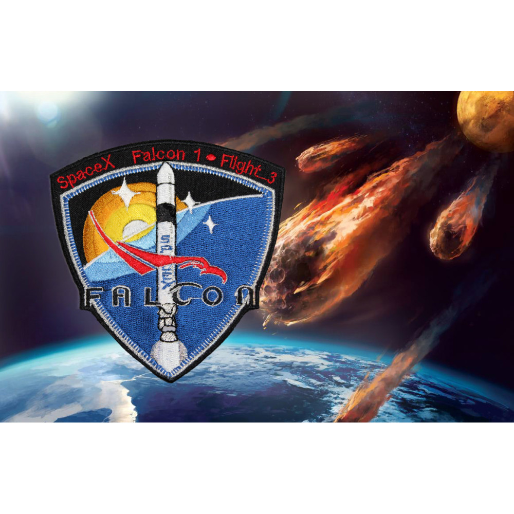 SpaceX Mission Falcon 1 The First Space Flight Embroidered Sew-on ...