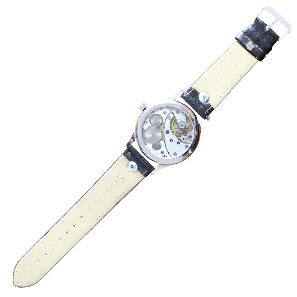 Russian red star mechanical wristwatch Molniya TRANSPARENT - MECHANICAL