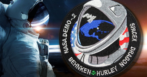 SpaceX Demo-2 Space Mission SpX Nasa IS patch Crew Dragon patch