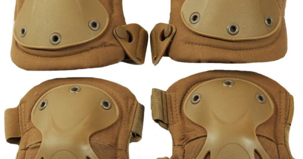 Protège-genoux et protège-coudes Desert pour les équipements Airsoft ...