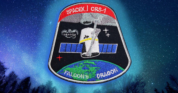 SpaceX CRS-1 Space Dragon Mission Elon Musk Falcon-9 Nasa patch patch