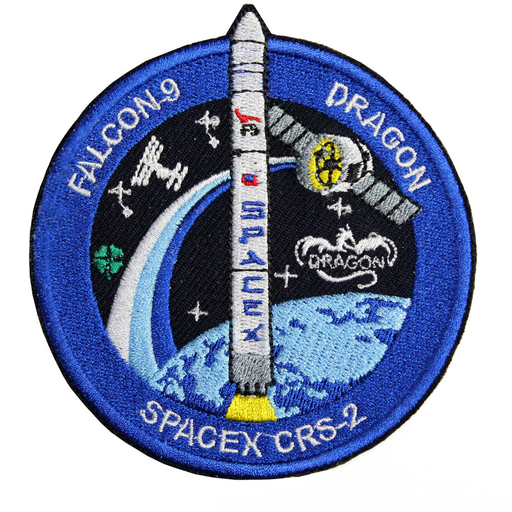 SpaceX CRS-2 Space Dragon Mission Falcon-9 Nasa sleeve Sew-on ...