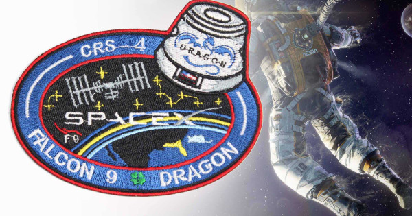 Patch manche SpaceX CRS-4 Space Mission SpX-4 Falcon 9 Dragon