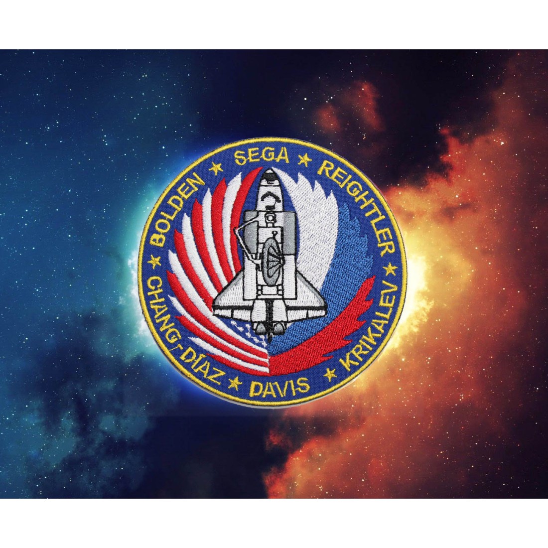 US STS-60 Space Mission Embroidered Sew-on Sleeve Spaceship Patch - Space 182