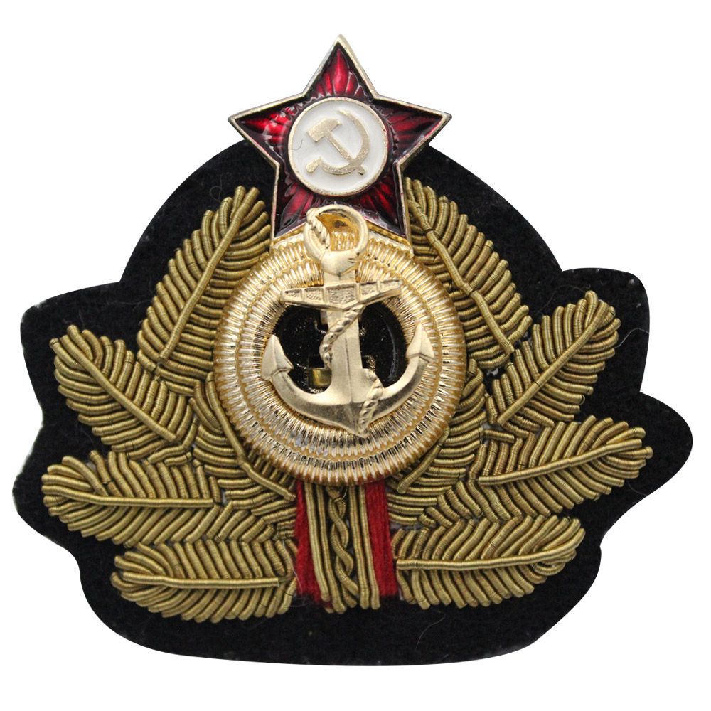 Admiral spun gold hat insignia cockade badge