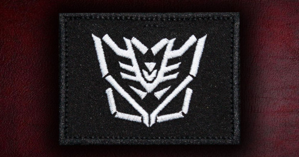 Toppa termoadesiva / velcro ricamata con logo Transformers Decepticons