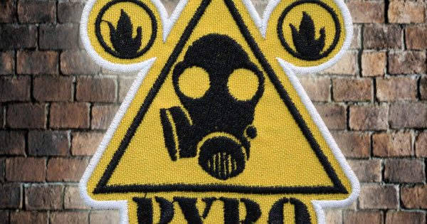 Team Fortress 2 Pyro Gas Mask Embroidered Iron-on / Velcro Patch