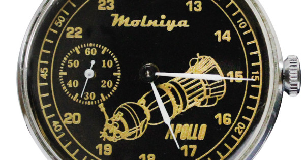 Orologio da polso spaziale sovietico Molniya con cabina spaziale Appolo ...
