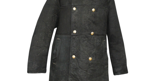 Vintage Soviet suede Leather Winter Overcoat Original warm Red Army ...