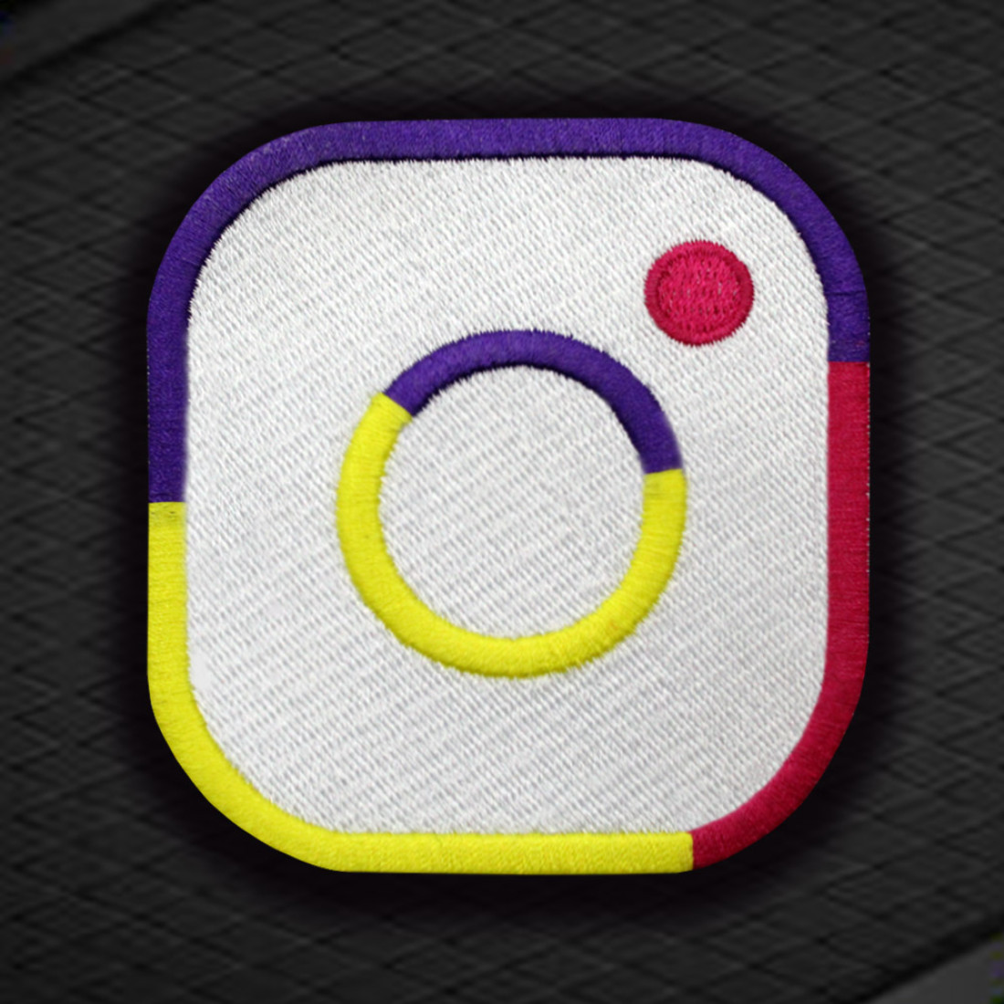Social Network Instagram Logo Embroidered Iron-on / Velcro Sleeve Patch