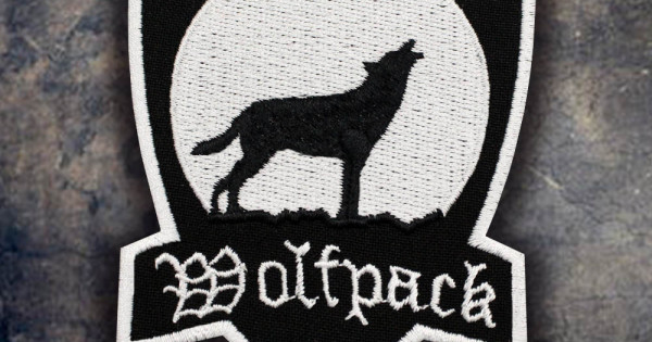 Wolfpack-Emblem Gesticktes Bügelbild / Ärmelaufnäher mit Klettverschluss 2