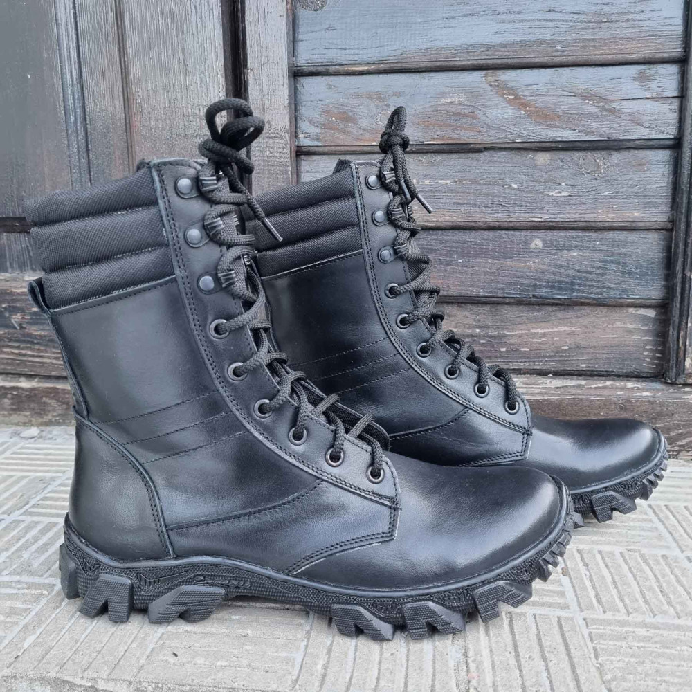 Ukrainian army type Tactical boots "Sprint" Black leather military ...