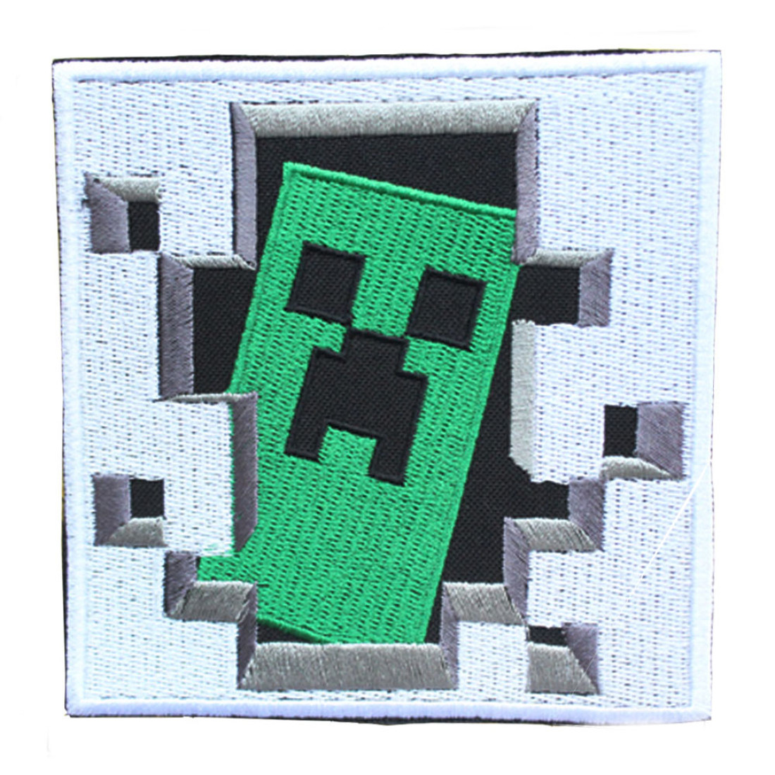 Minecraft Creeper embroidery Sew-on gaming patch Hook and loop gift ...