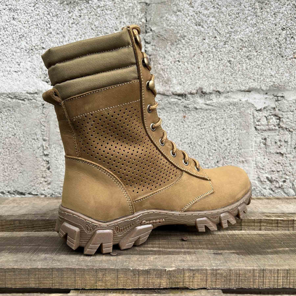 Ukrainian army durable nubuck leather military high boots
