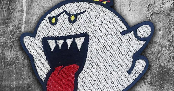 King Boo embroidered patch Super Mario custom Iron-on patch Halloween ...