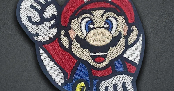 Mario embroidered patch Super Mario custom Iron-on patch Halloween gift ...