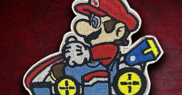 Mario kart embroidered Gaming patch