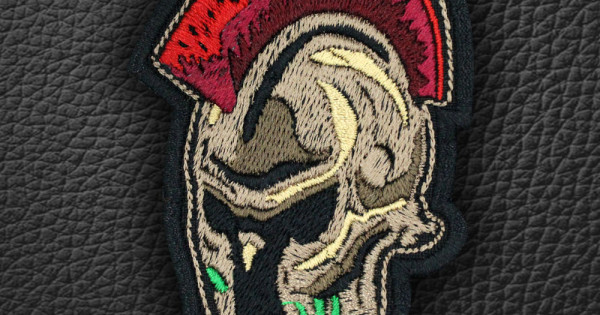 Spartan Airsoft Emblem gestickter Aufbügler zum Aufbügeln mit ...