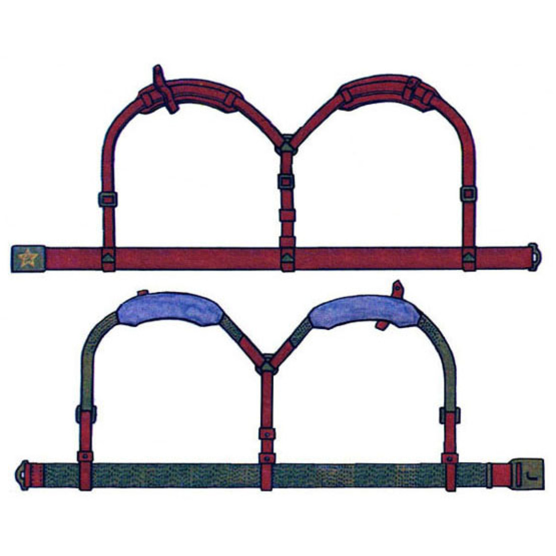 Soviet military belt + body belts system - Soviet Power