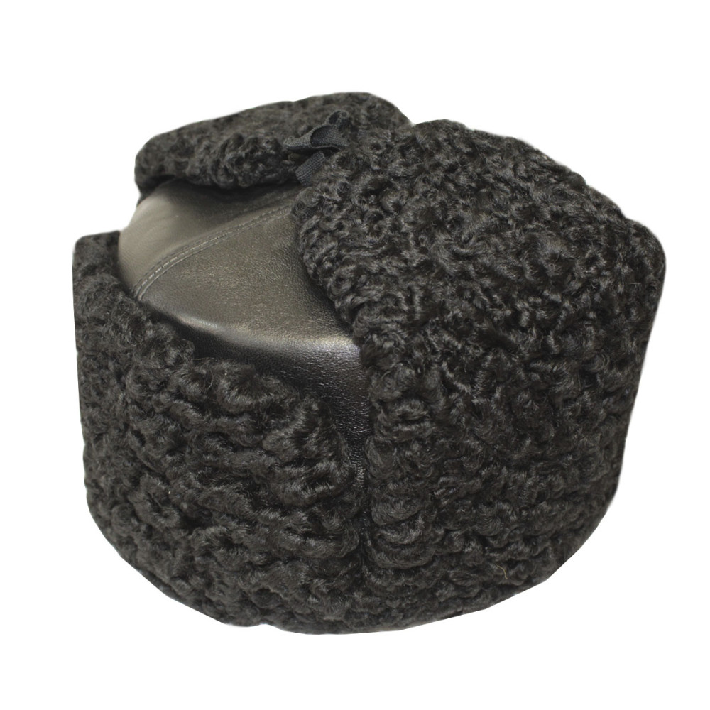 Leather Soviet Ushanka USSR army Naval Fleet winter hat - USHANKA