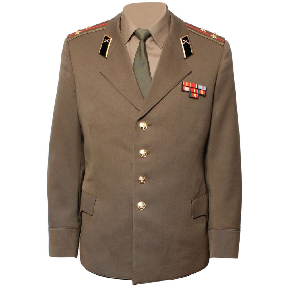 USSR military everyday khaki uniform Officers jacket tunic - Soviet Power