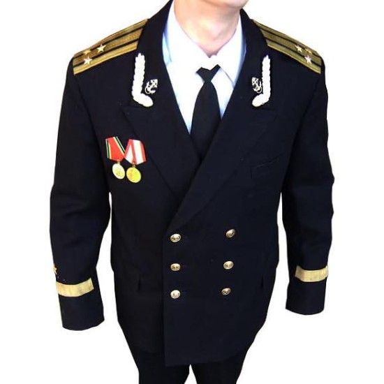 Soviet / Red army Navy Fleet Captain black jacket - Soviet Power
