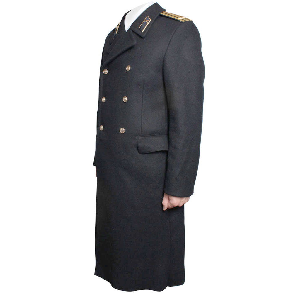 Navy Fleet Soviet woolen long black Overcoat - Soviet Power