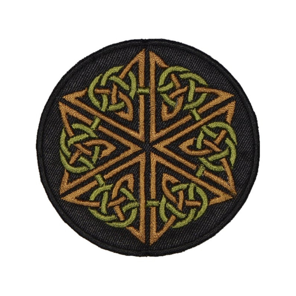 Knot celtic ornament machine embroidered patch #4