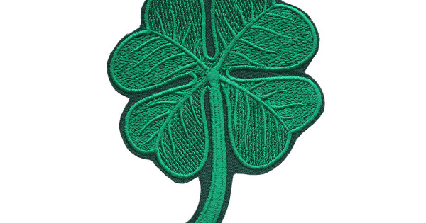 Clover For Good Luck Embroidered Sew-on/Iron-on/Velcro Patch