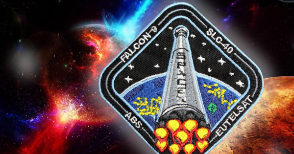 Patch manica SpaceX Falcon 9 Space NASA Mission Elon Musk ISS SLC-40