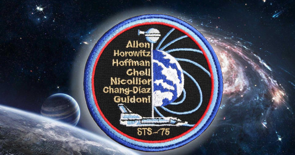 NASA STS-75 Space shuttle Mission Atlantis Embroidered Sew-on patch