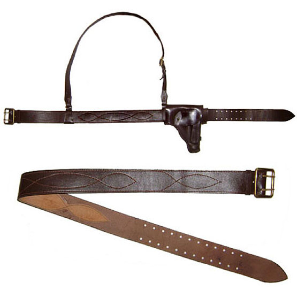 Soviet PORTUPEYA Officers leather Belt and PM holster - Soviet Power