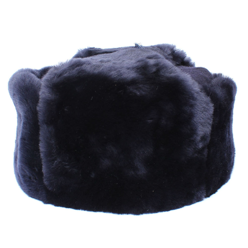 Soviet Police Officers sheep fur USHANKA winter hat - POLICE