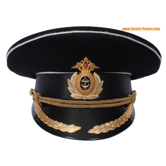 Soviet Navy Captain black military visor hat - NAVAL