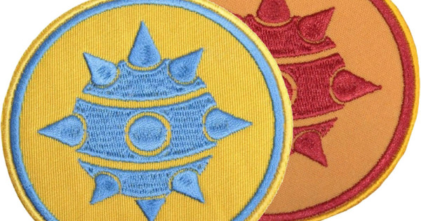 Team Fortress 2 Demoman Red & Blue Embroidered Patches 2x patch TF2