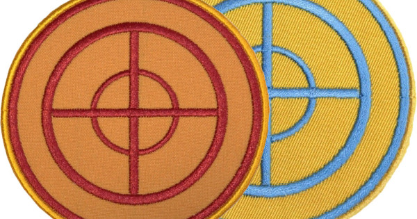 Team Fortress 2 SNIPER Red & Blue Embroidered Patches 2x patch TF2