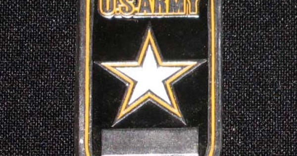 USA Soldier Military Metal Name Tag U.S. ARMY (Black)