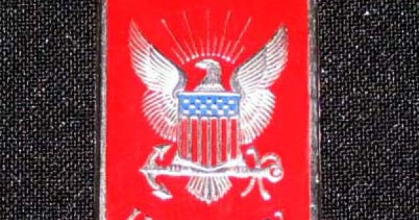 USA Soldier Military Metal Name Tag U.S. NAVY (Red)