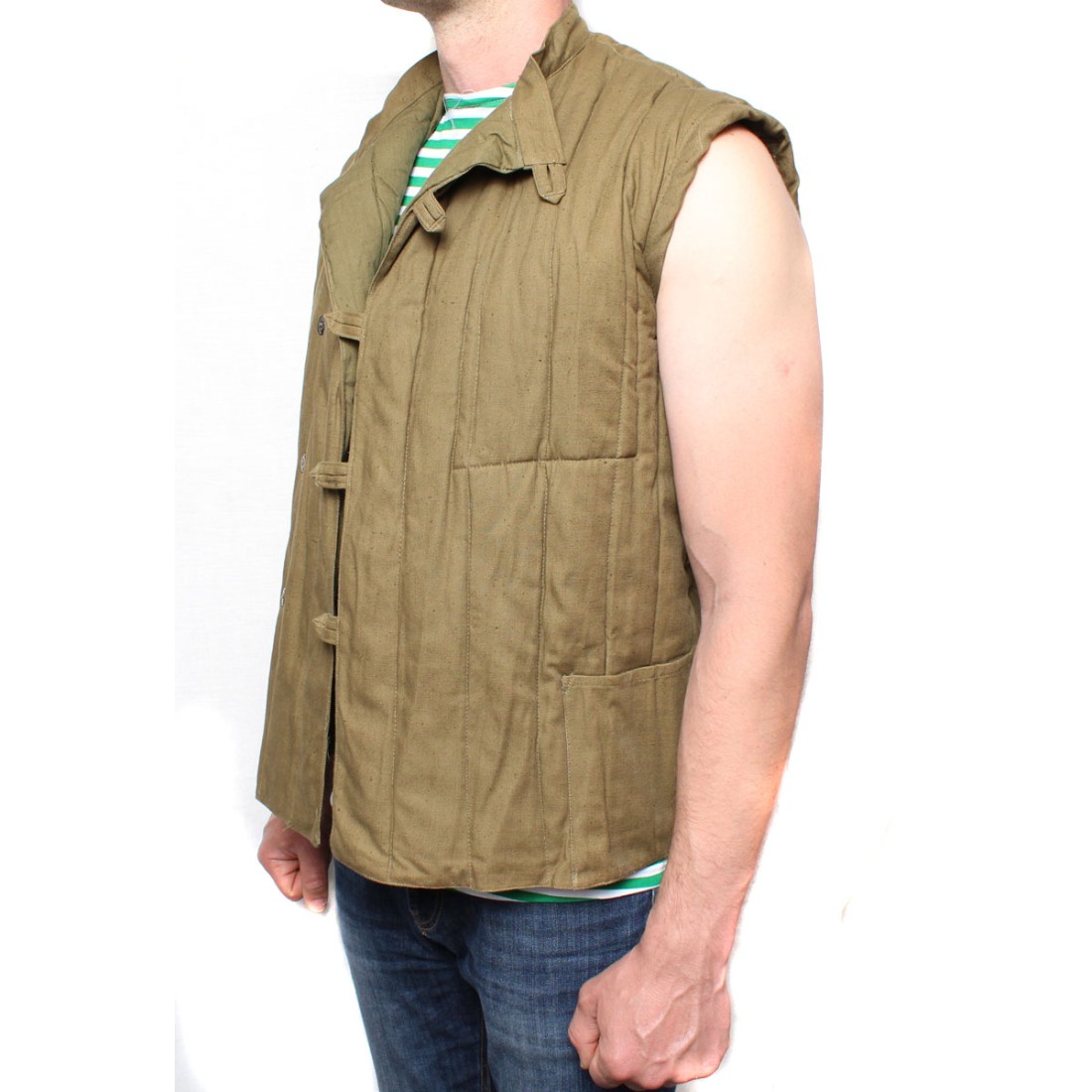 Soviet russiana sleeveless vest telogreika military winter jacket ...