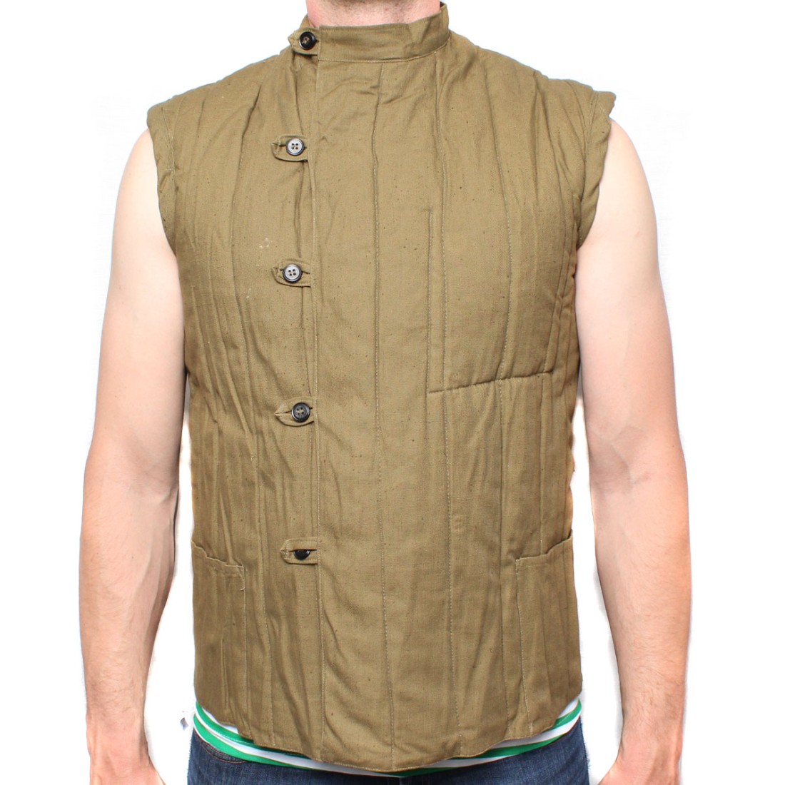 Soviet russiana sleeveless vest telogreika military winter jacket ...